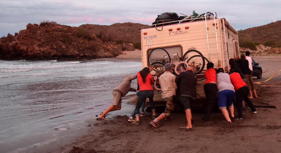 Beach life at the Baja California in Mexico